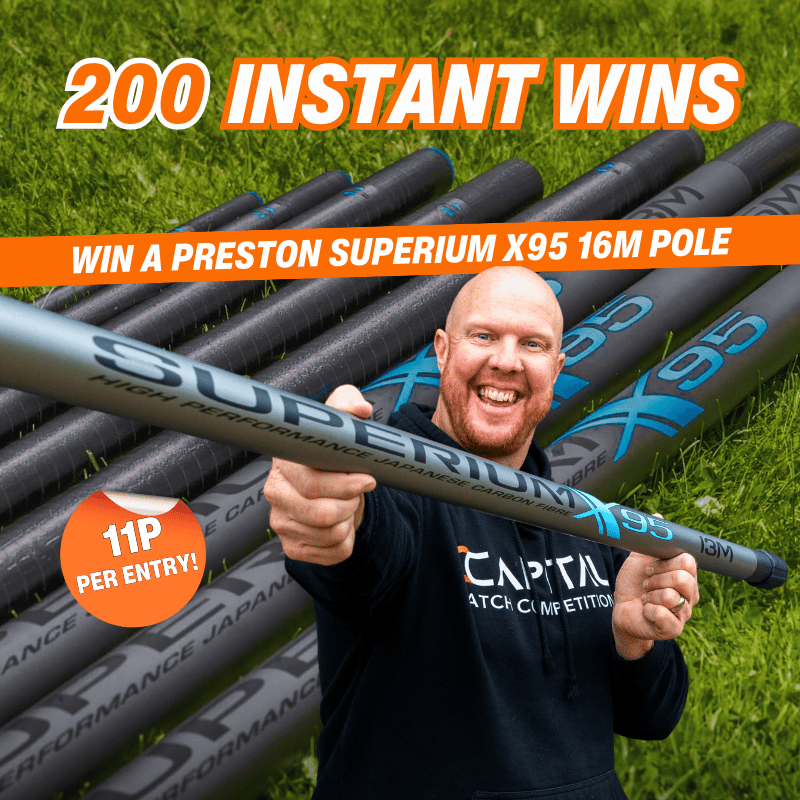 Preston Superium X95 16m Pole Package + 200 INSTANT WINS! - Capital ...