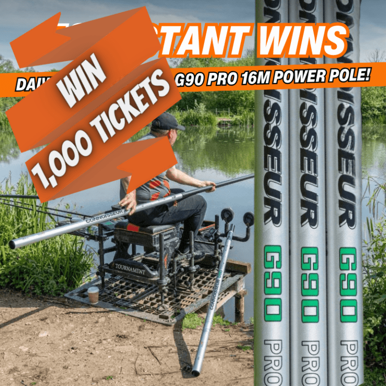 1,000 Tickets for the Daiwa Connoisseur G90 Pro Pole Instant Win Comp ...