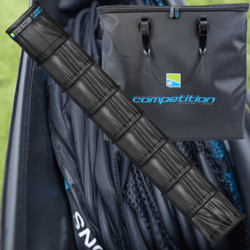 Preston Competition EVA Net Bag and Preston Carp Mesh Keepnet 3m - AUTO ...